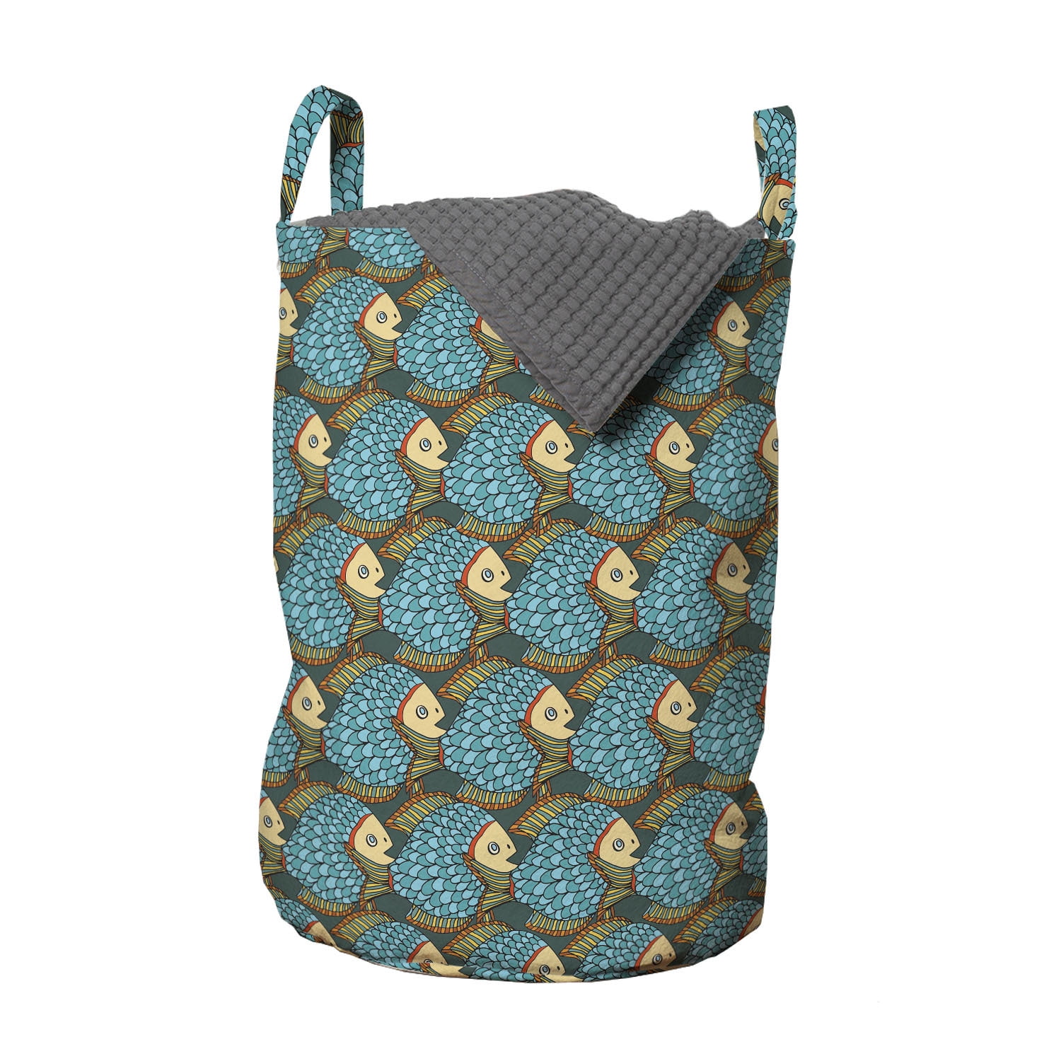 East Laundry Bag, Ethnic Japanese Fish Traditional Aquarium Animals ...