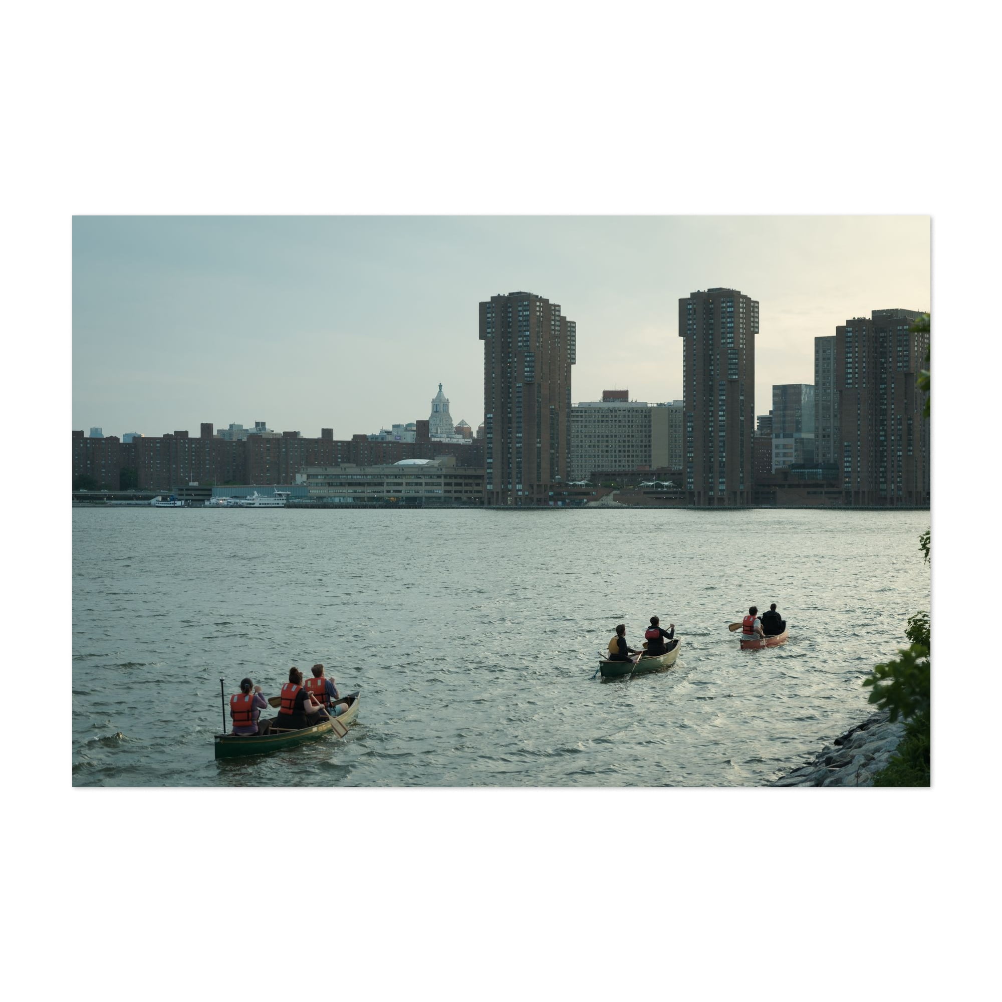 East River Canoeing - Queens New York Photography Cityscape Boat ...