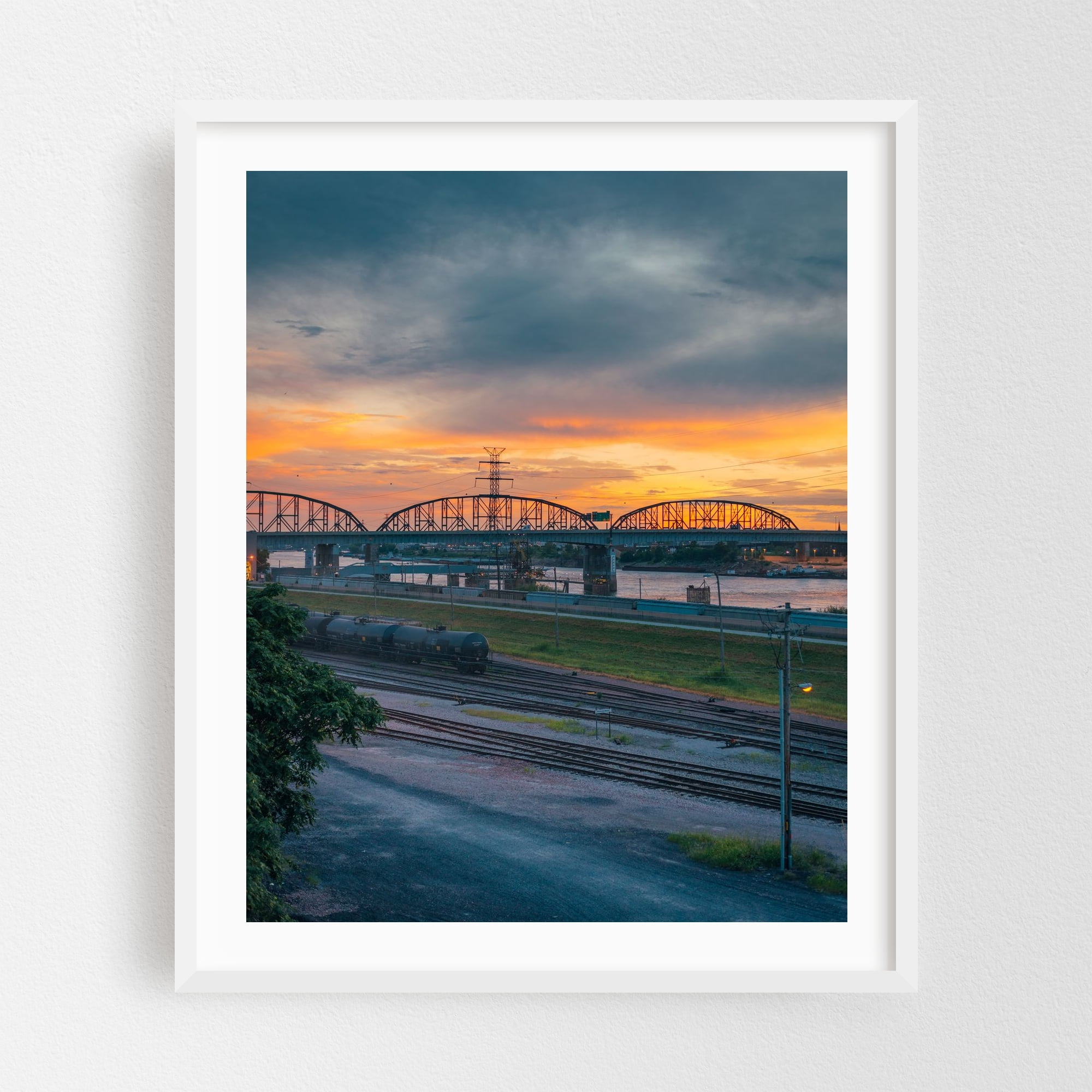 East St. Louis Sunset - East St. Louis Illinois Photography Bridge ...