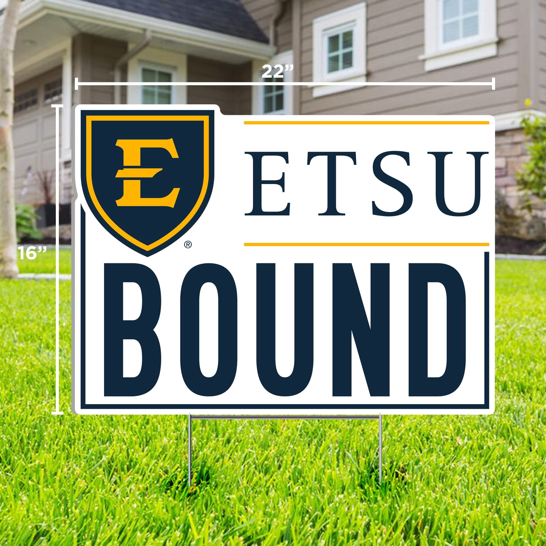East Tennessee State University Bound Lawn Sign (Officially Licensed ...