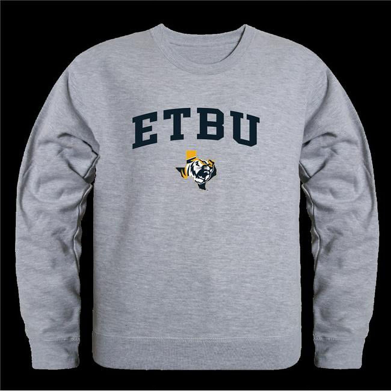 East Texas Baptist University Tigers Seal Crewneck Sweatshirt, Heather ...