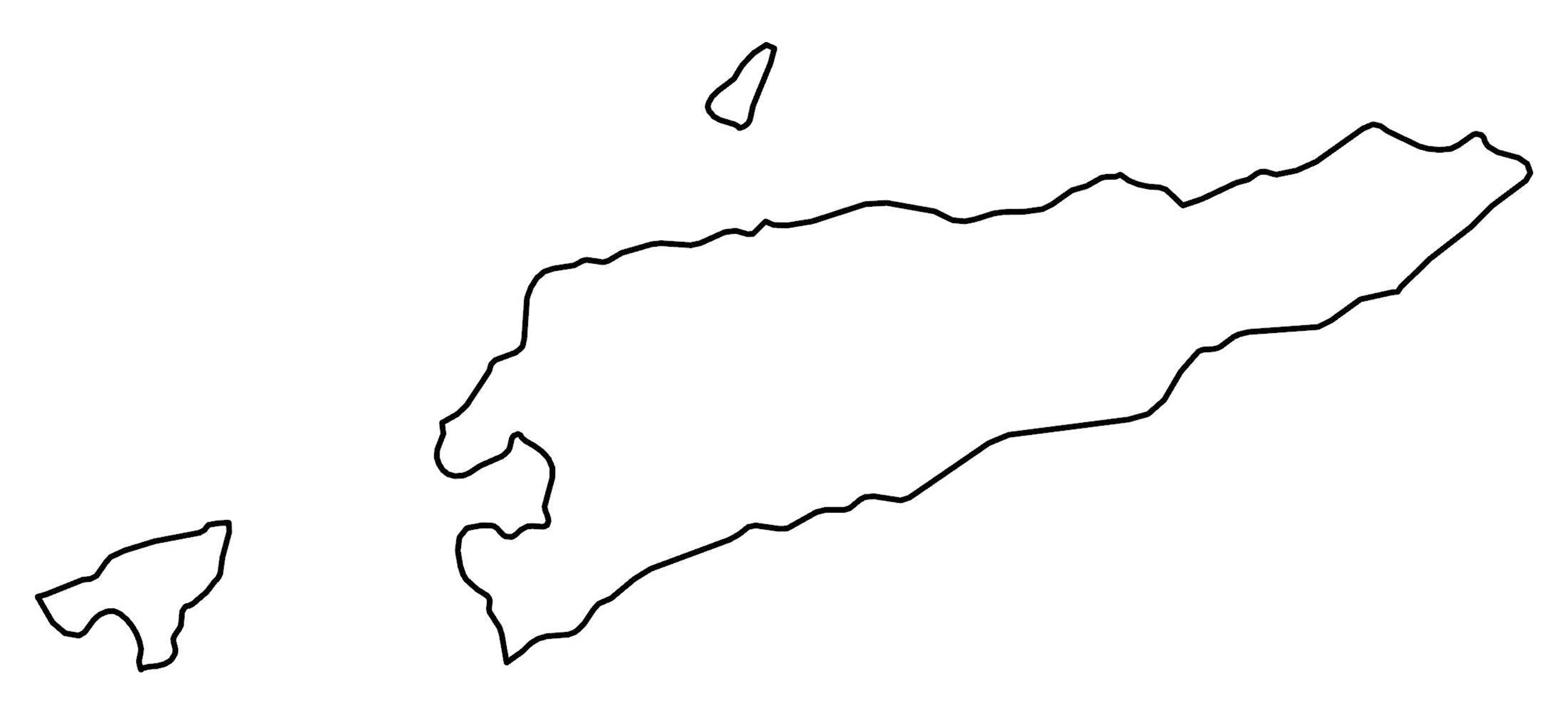 East Timor Blank Outline Map GLOSSY POSTER PICTURE PHOTO PRINT BANNER ...