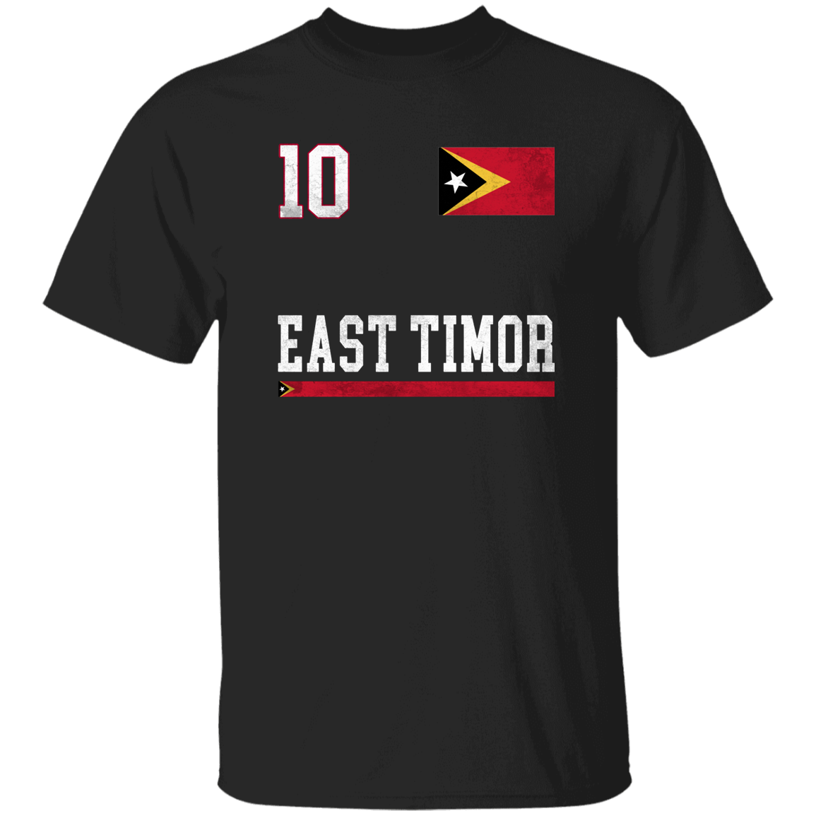 East Timor Flag Emblem East Timorese Pride Proud Men Women Soccer Fan T ...