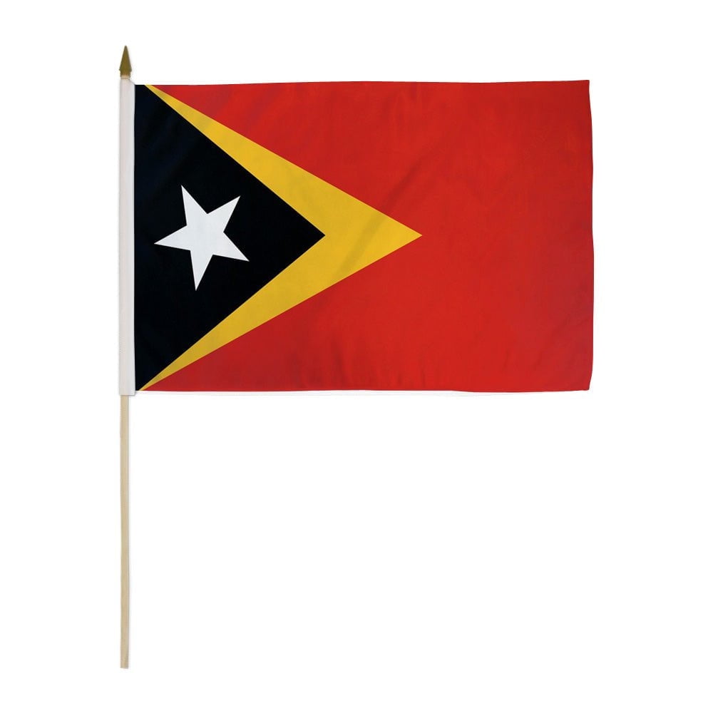 East Timor (Timor Leste) 12x18in Stick Flag - Walmart.com