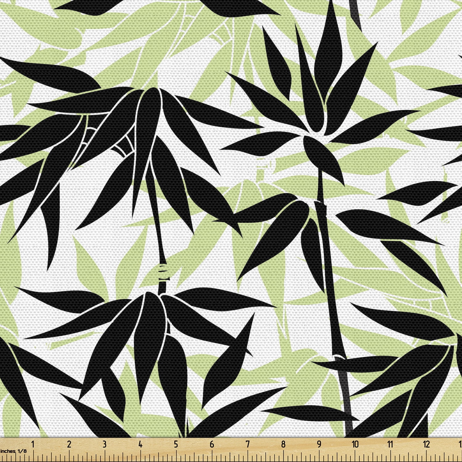 Ambesonne East Fabric by the Yard Upholstery, Eastern Branches Leaves ...