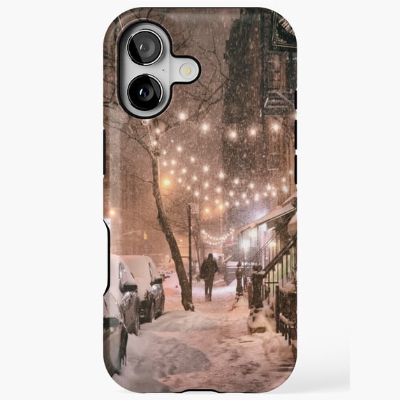 East Village New York Snow Scene Phone Case for iPhone 17 through 11 ...