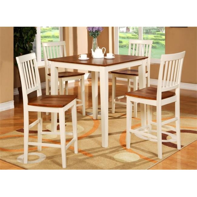 East West Furniture 3 Pc pub Table set-Square pub Table and 2 counter ...