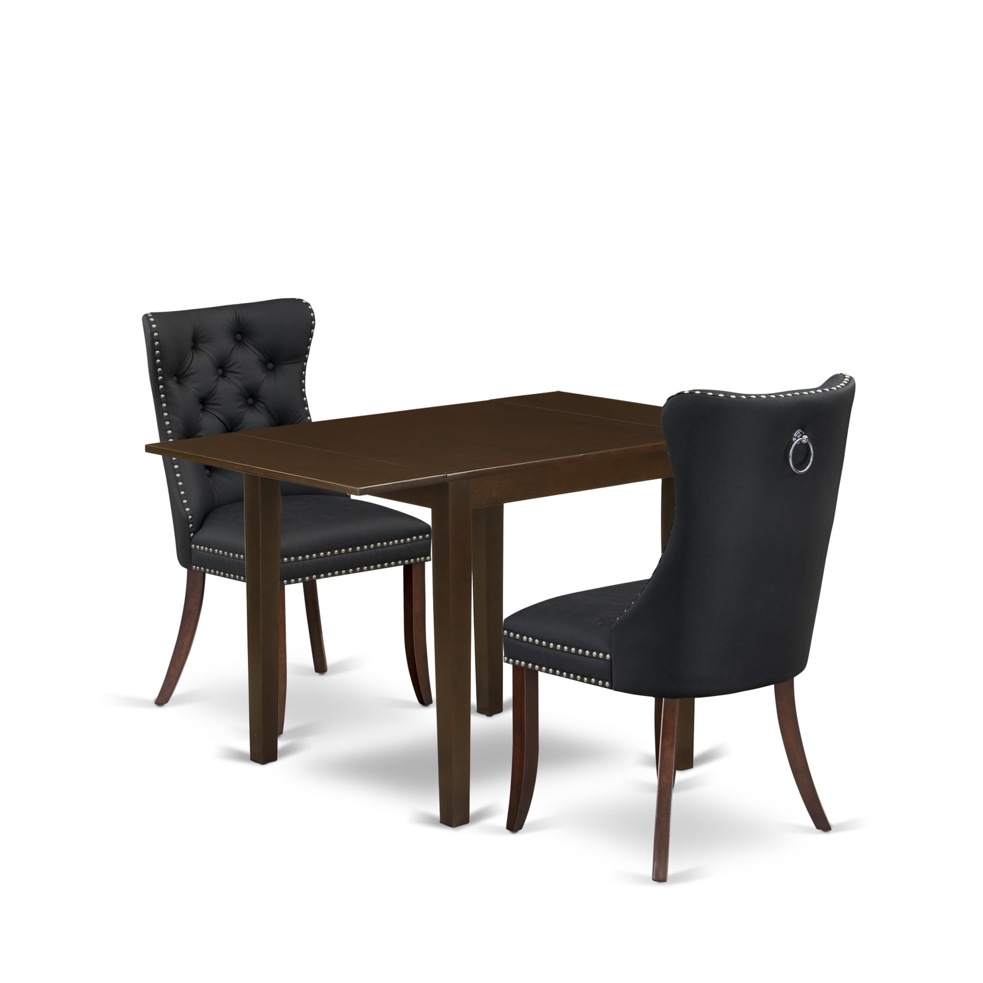 East West Furniture 3 Piece Dinette Set Consists of a Rectangle Dining ...