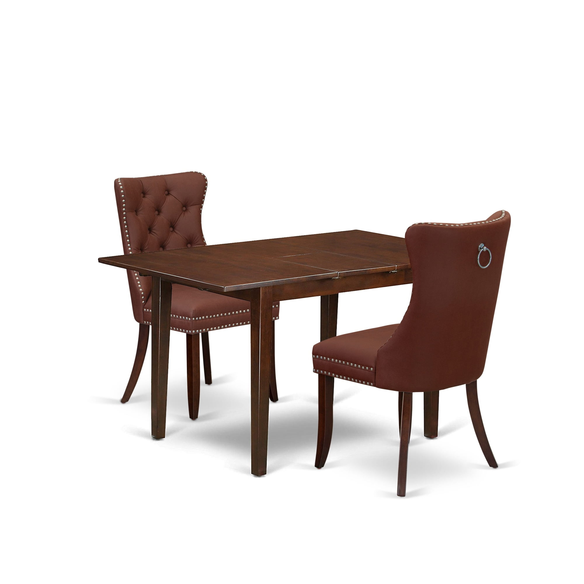 East West Furniture 3 Piece Dinette Set Contains a Rectangle Kitchen ...