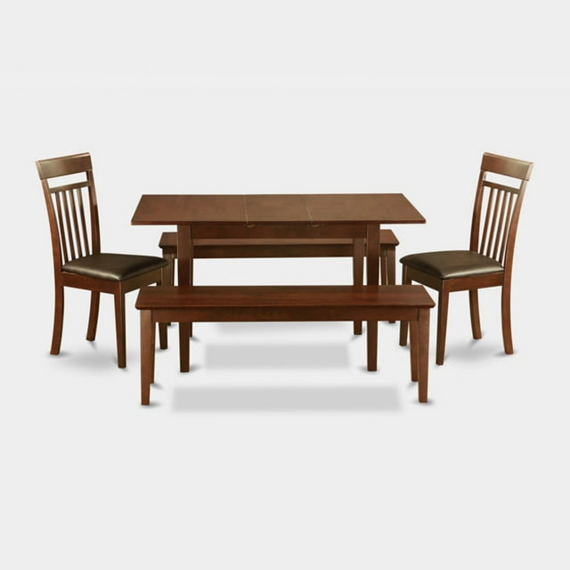 East West Furniture 5 PC Kitchen set-Table with Leaf plus 2 Kitchen ...
