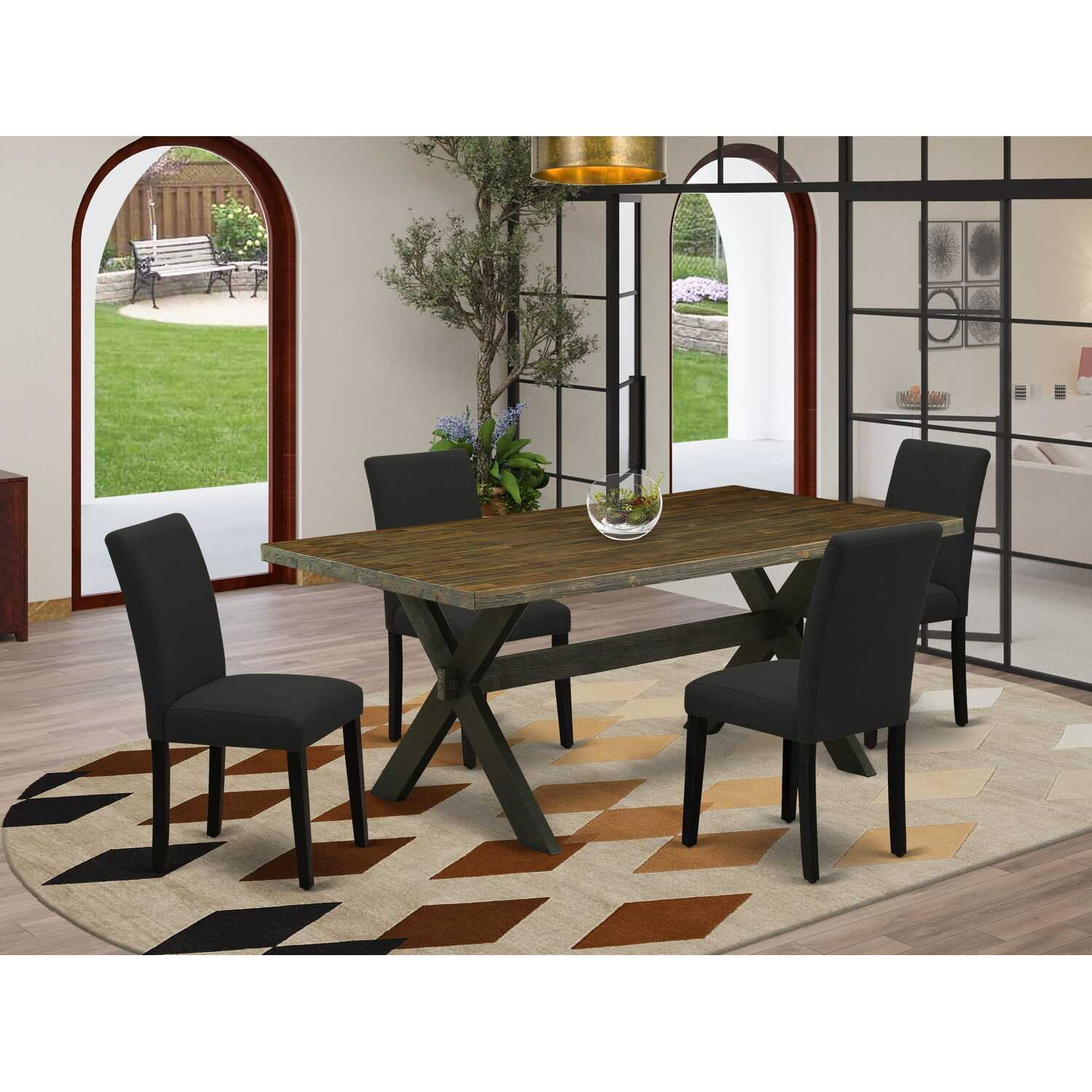 East West Furniture 5-Pc Dinette Set Includes 4 Kitchen Chairs with ...