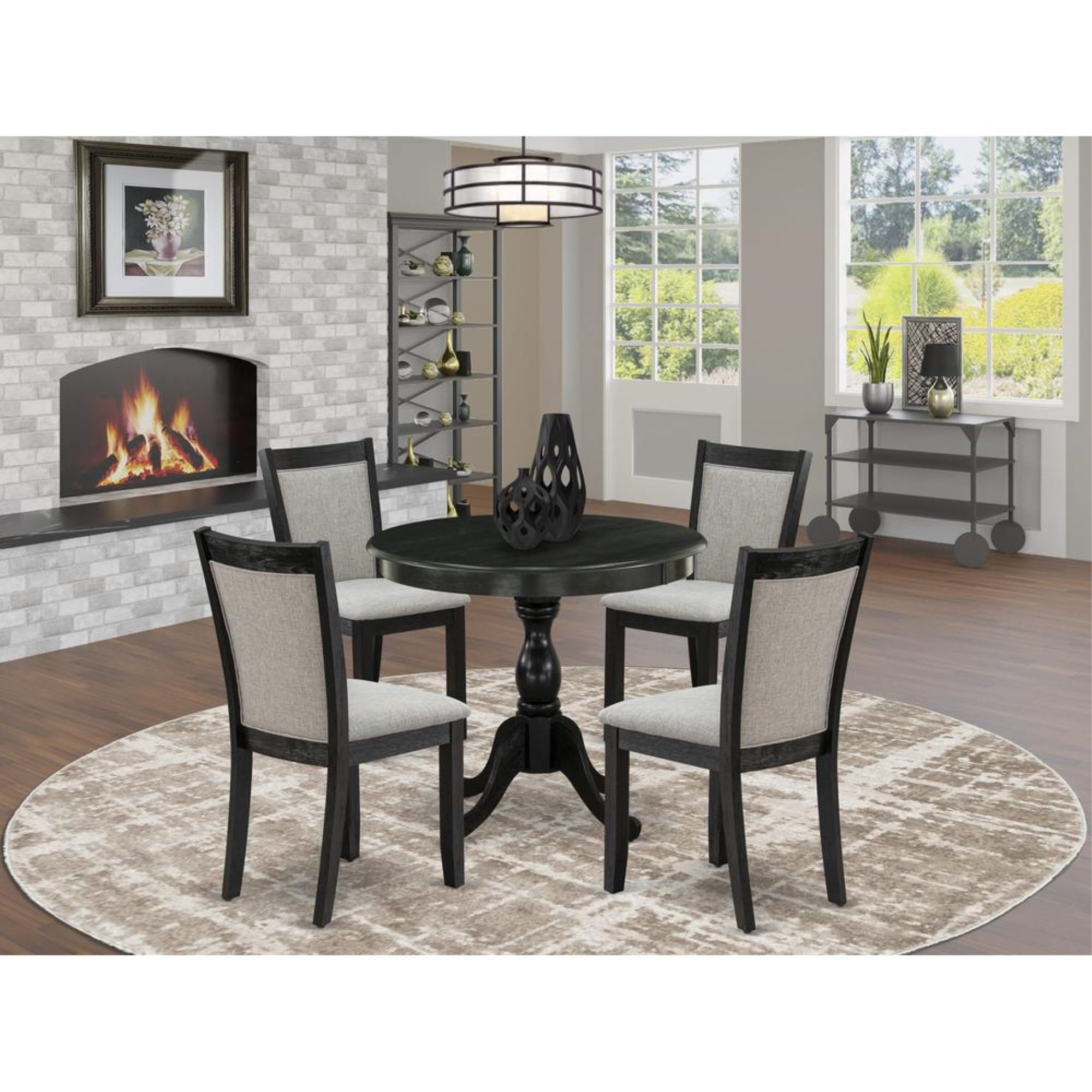 East West Furniture 5-Pc Kitchen Room Table Set Contains a Kitchen ...