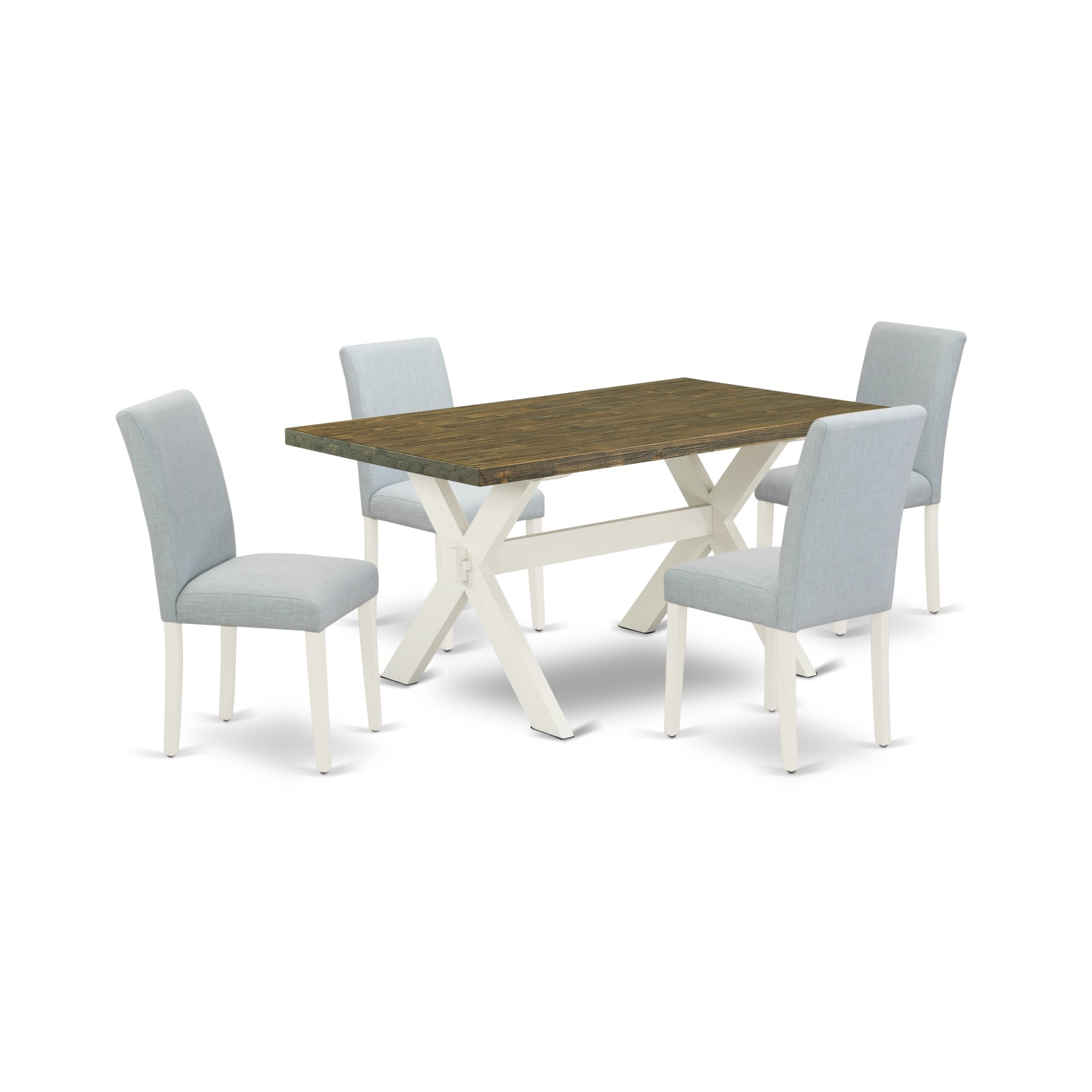 East West Furniture 5-Pc Kitchen Table Set Includes 4 Mid Century ...