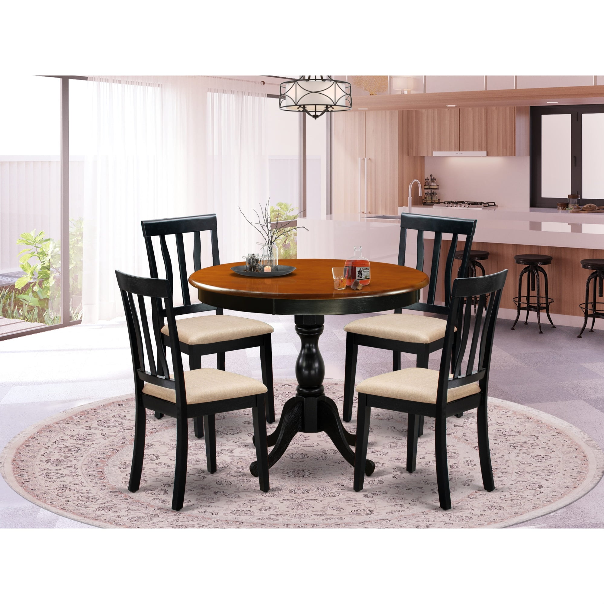 East West Furniture 5-Pc Modern Dining Table Set Consists of a Kitchen ...