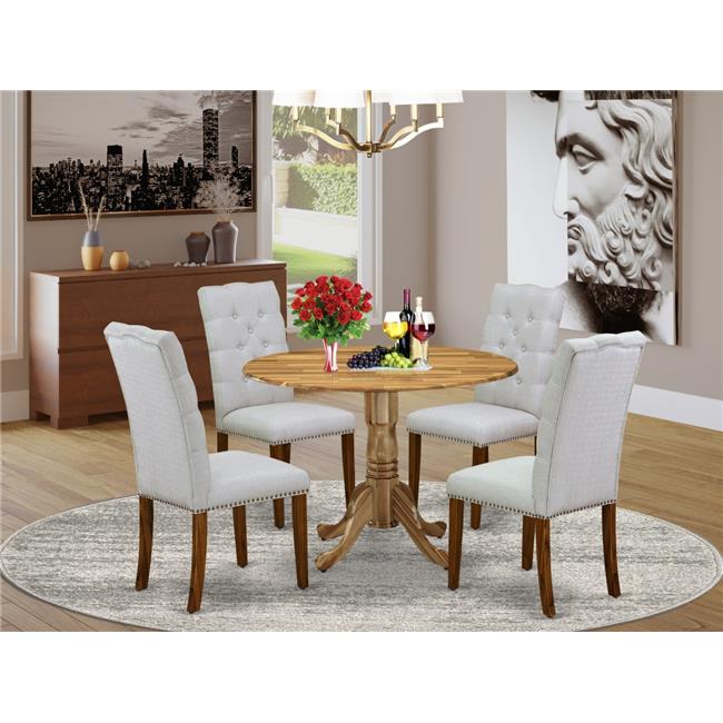 East West Furniture 5 Piece Dublin Kitchen Furniture Set - Gray ...
