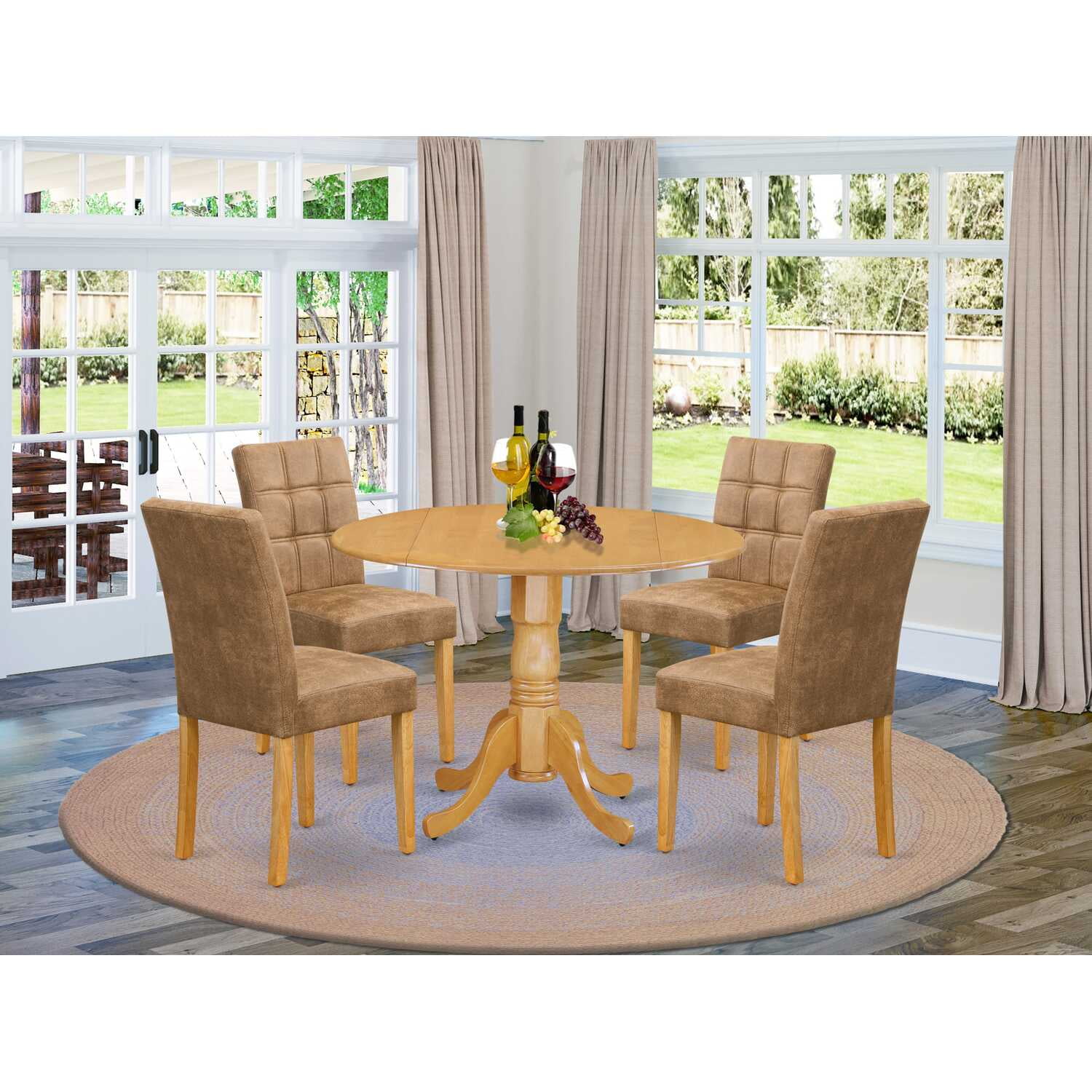 East West Furniture 5 Piece Kitchen Table Set contain A Mid Century ...