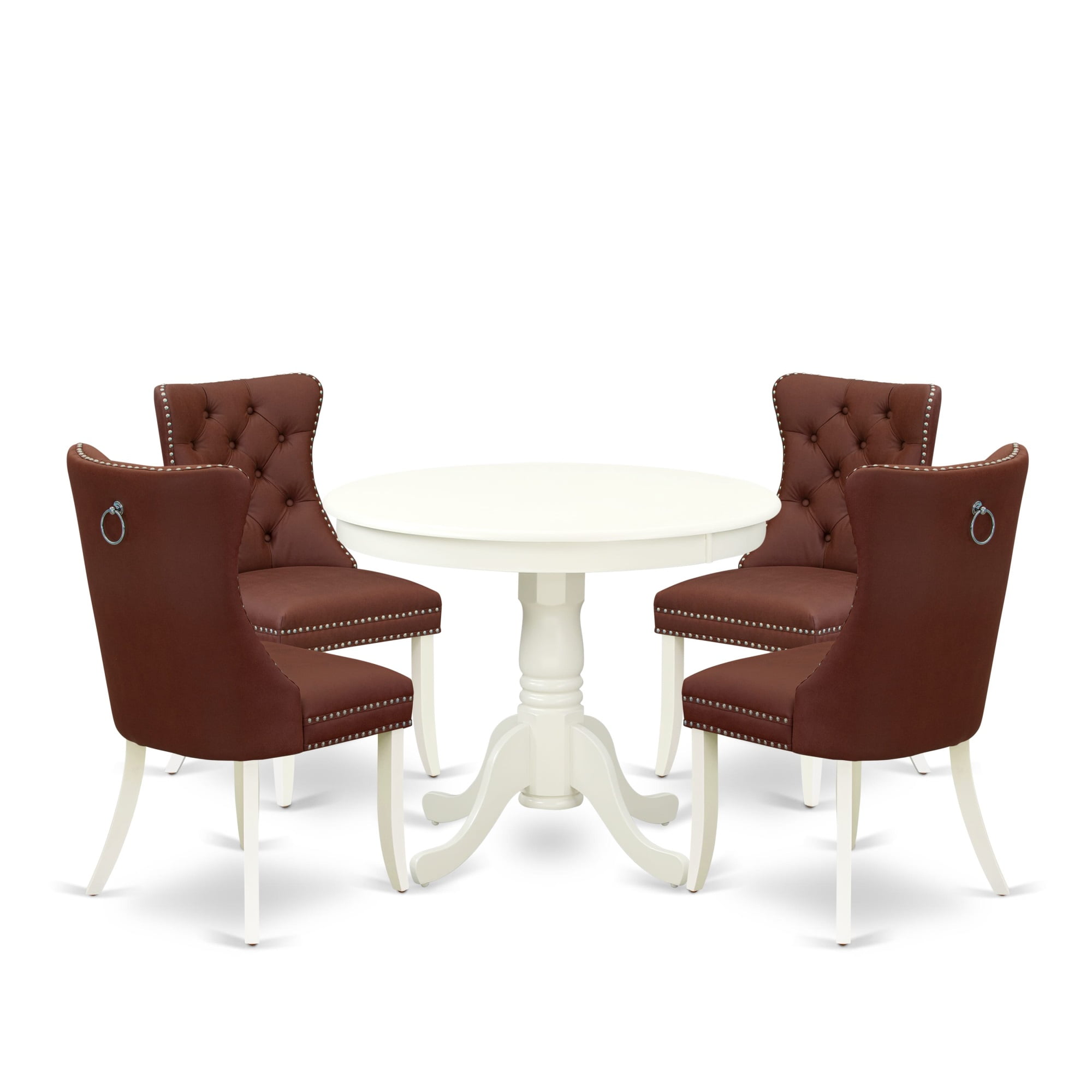 East West Furniture 5 Piece Kitchen Table Set for Small Spaces Contains ...