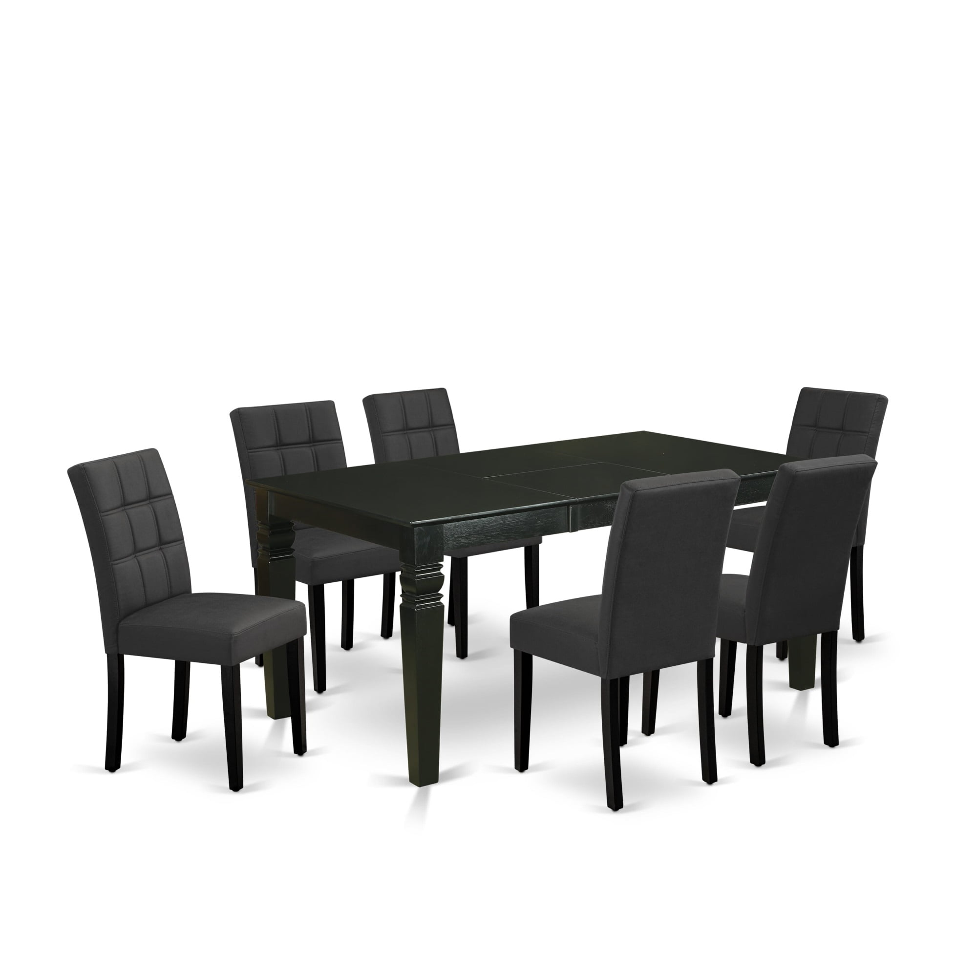 East West Furniture 7 Piece Kitchen Table Set contain A Dining Table ...