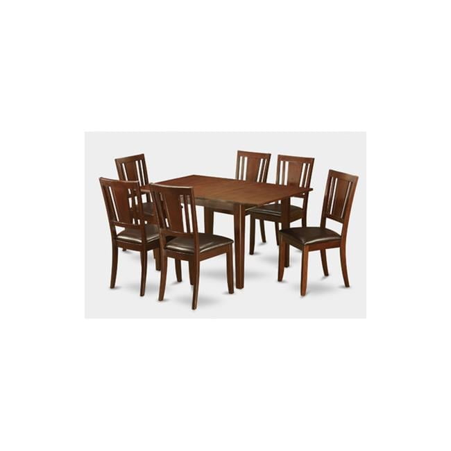 East West Furniture 7 Piece Picasso Dining Table - Mahogany - 32x60in ...