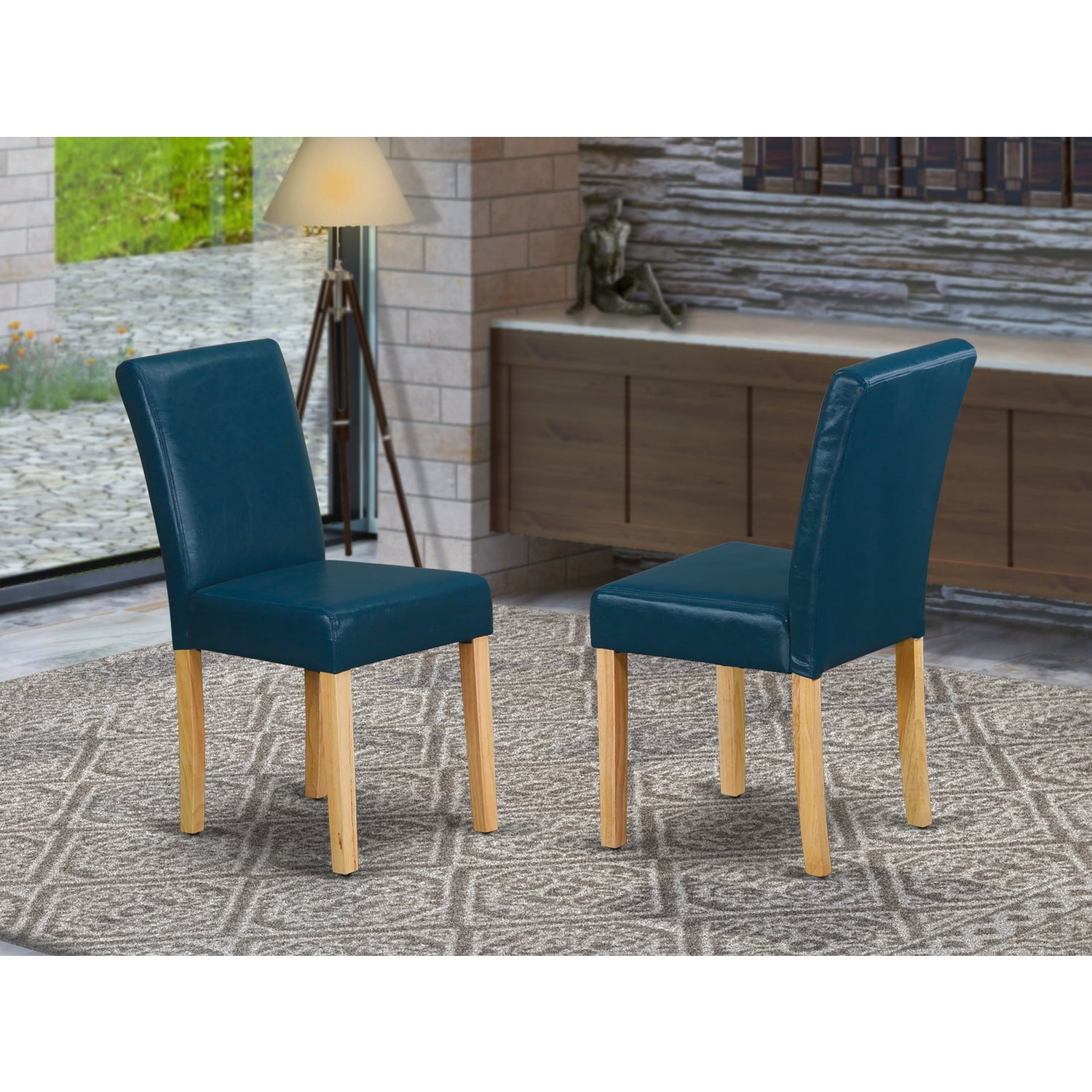 East West Furniture ABP4B55 Abbott parson Chair with Oak Finish Leg and ...