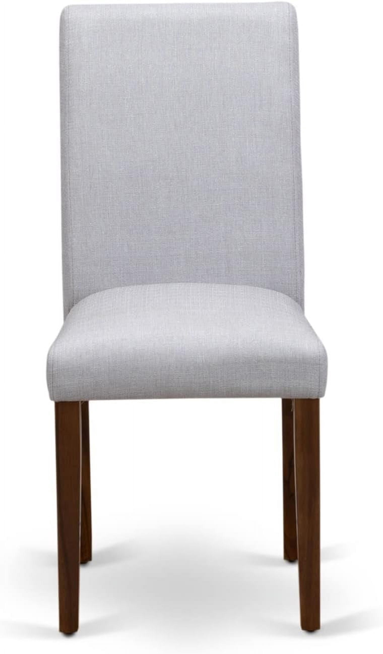 East West Furniture ABP8T05 Parson Chairs - Grey Linen Fabric Padded ...