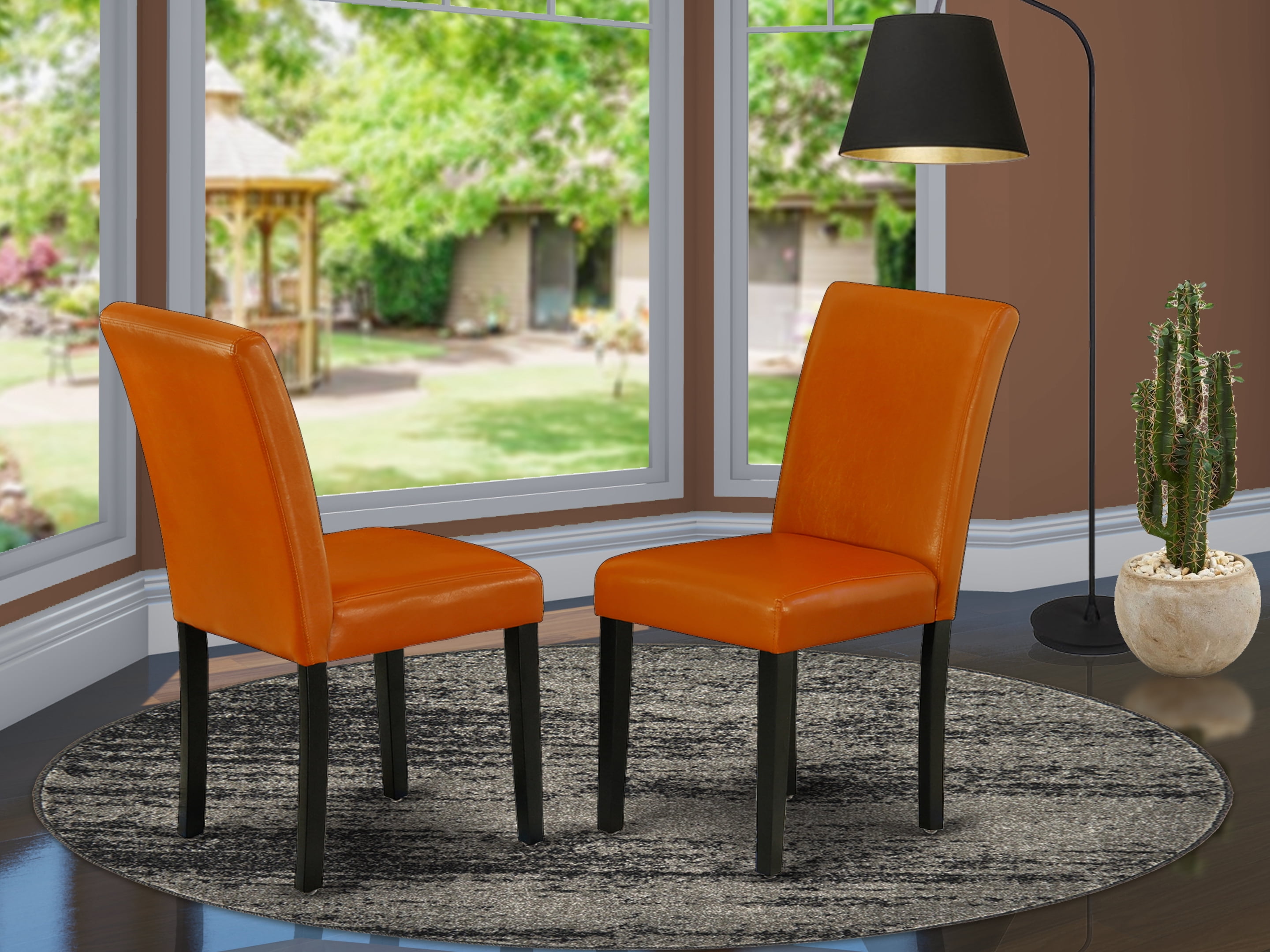 ABP1T61 Abbott Parson Chair With Black Leg And Pu Leather Color Baked ...