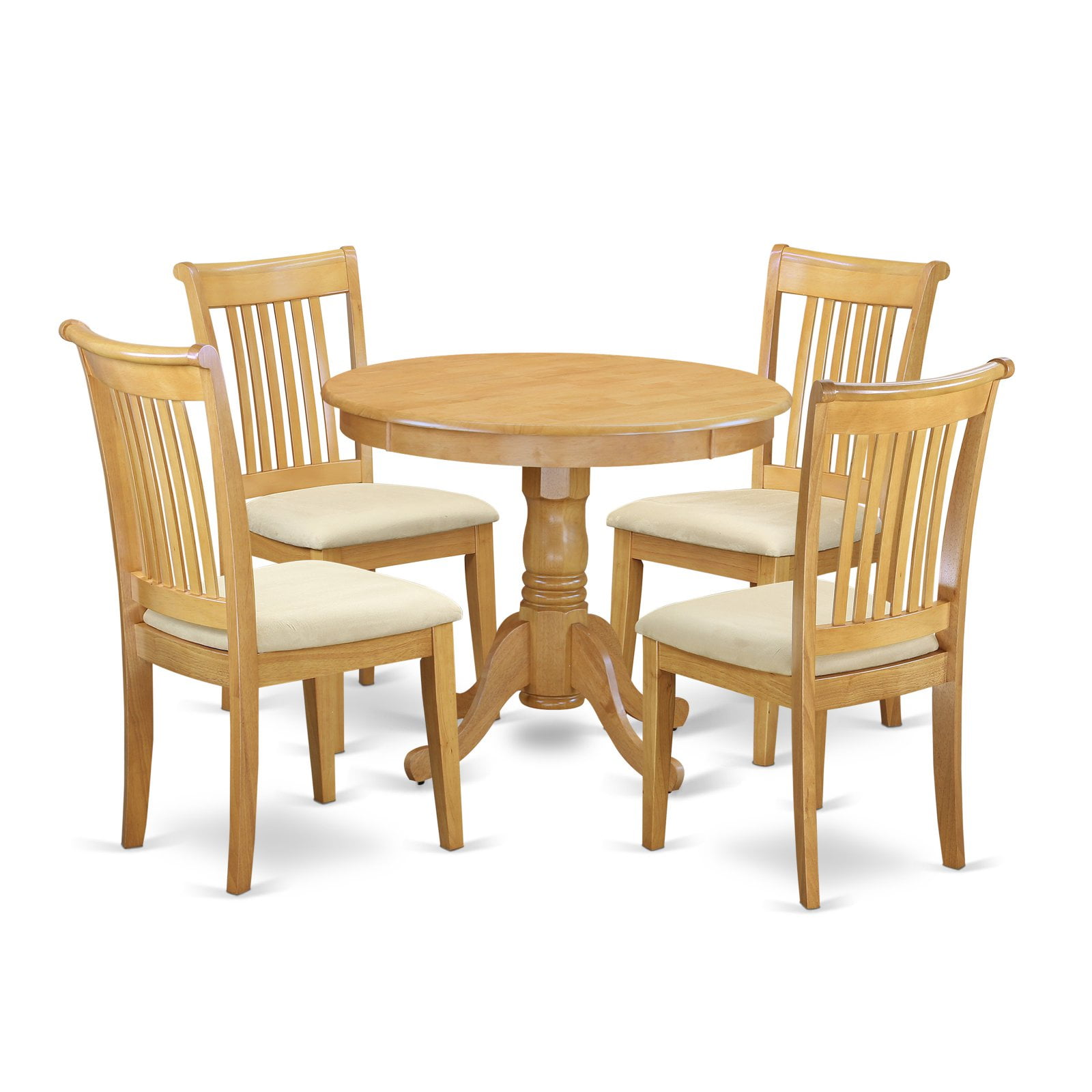 East West Furniture Antique 3-piece Wood Kitchen Table and Chair Set in ...