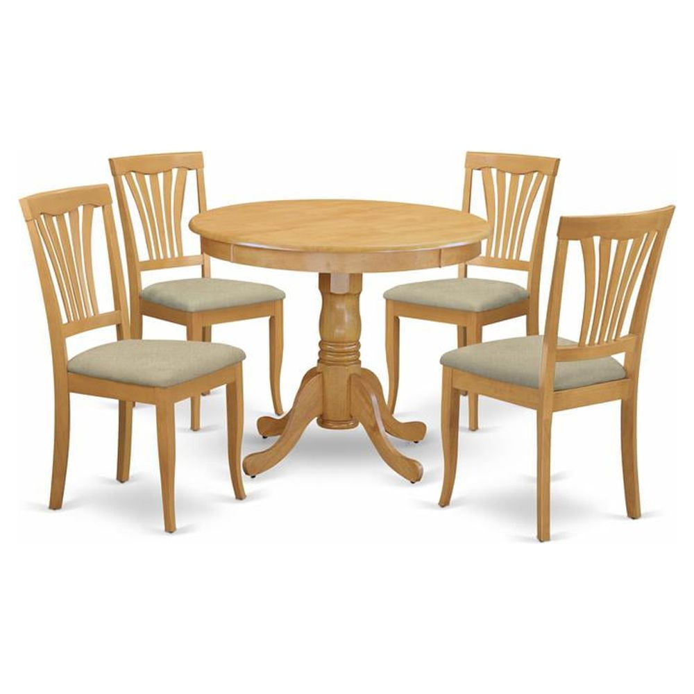 East West Furniture Antique 5-piece Traditional Wood Kitchen Table Set ...