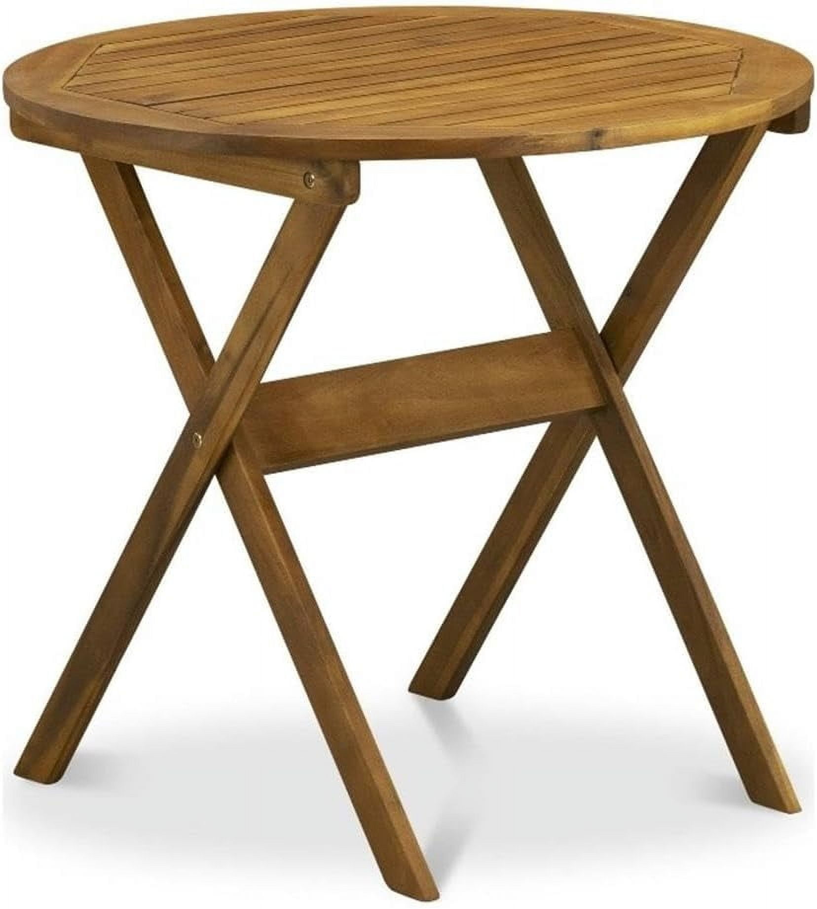 East West Furniture BMNTDNA Patio Furniture Outdoor Acacia Wood Round ...