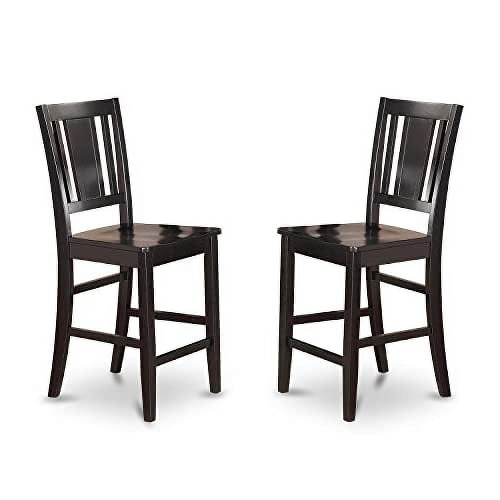 East West Furniture Buckland Counter Height Barstools-Slat Back Solid ...