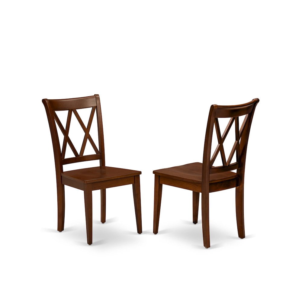 East West Furniture CLC-ESP-W Clarksville Double X-back chairs in ...