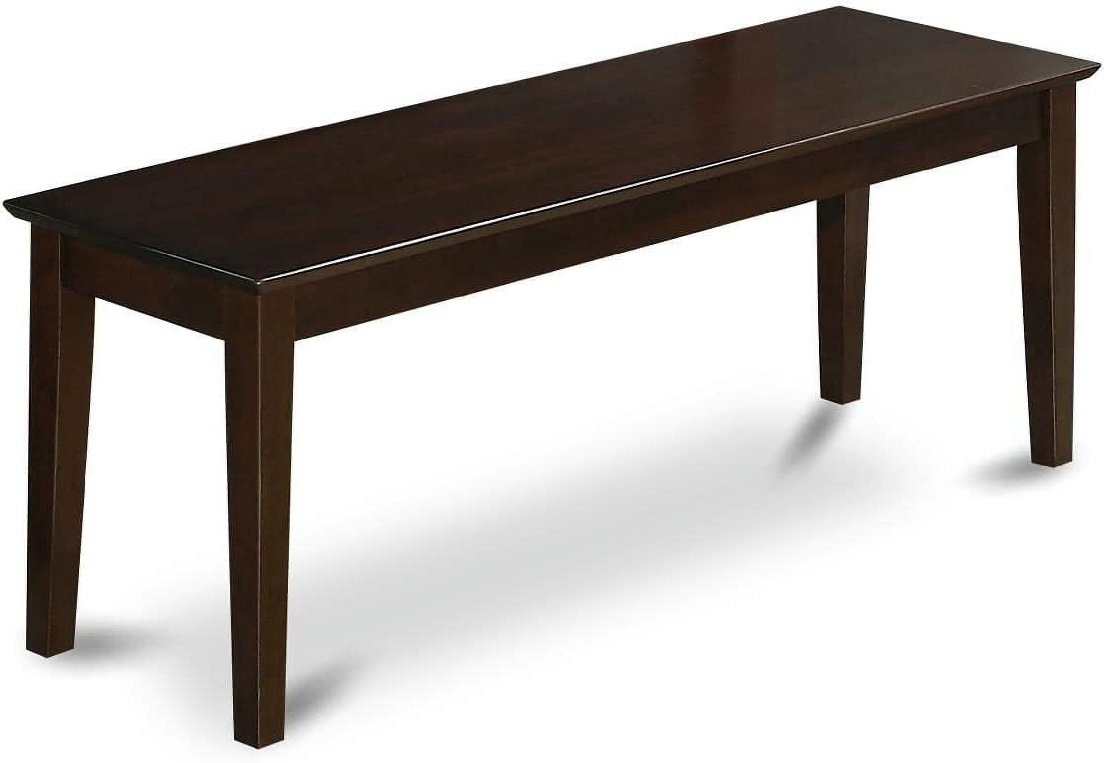 East West Furniture Capri Kitchen with Wood Seat, 51x15x18 Inch ...