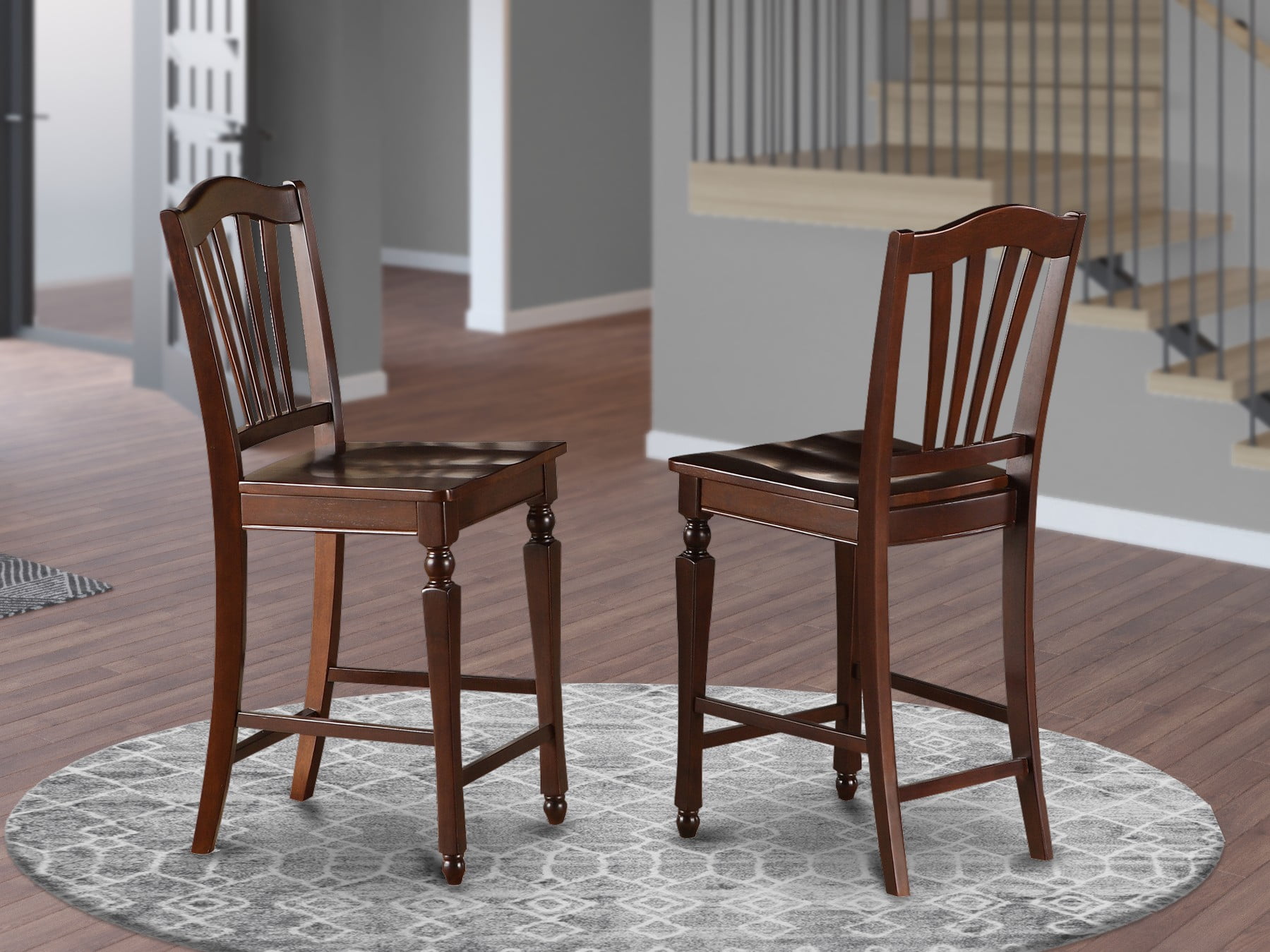 Free Shipping! East West Furniture Chelsea 42" Wood Bar Stools in ...