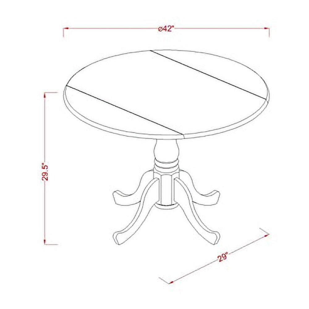East West Furniture DLT-OLW-TP Dublin Modern Kitchen Table - a Round ...