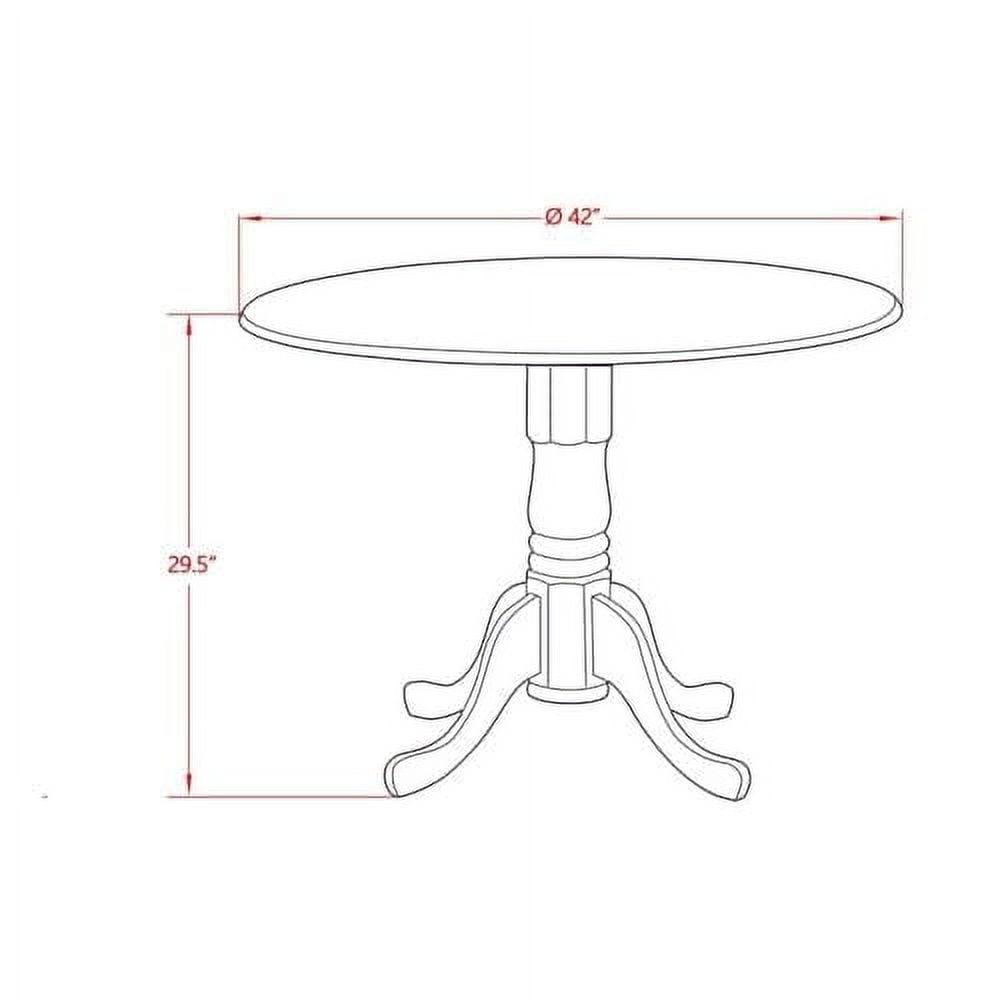 East West Furniture DMT-NLW-TP Dublin Modern Dining Table - a Round ...