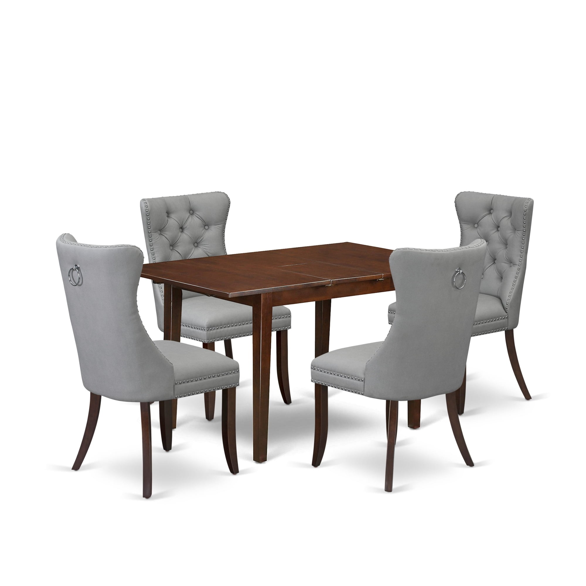 East West Furniture PSDA5-MAH-27 5 Piece Dining Table Set Consists of a ...