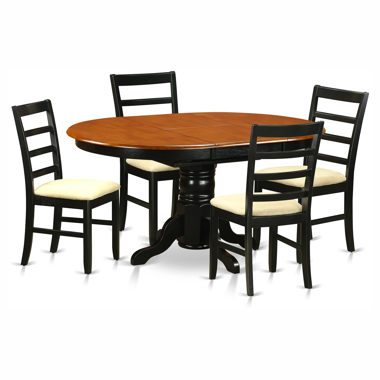 East West Furniture Dining Table Set Includes an Oval Kitchen Table and ...