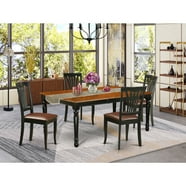 Quincy 7-Piece Kitchen Room Style Lath Back Dining Table Set with ...