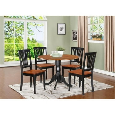 DLBO5-WHI-W 5 PC Kitchen Set - Small Table, 4 Dinette Chairs, White ...