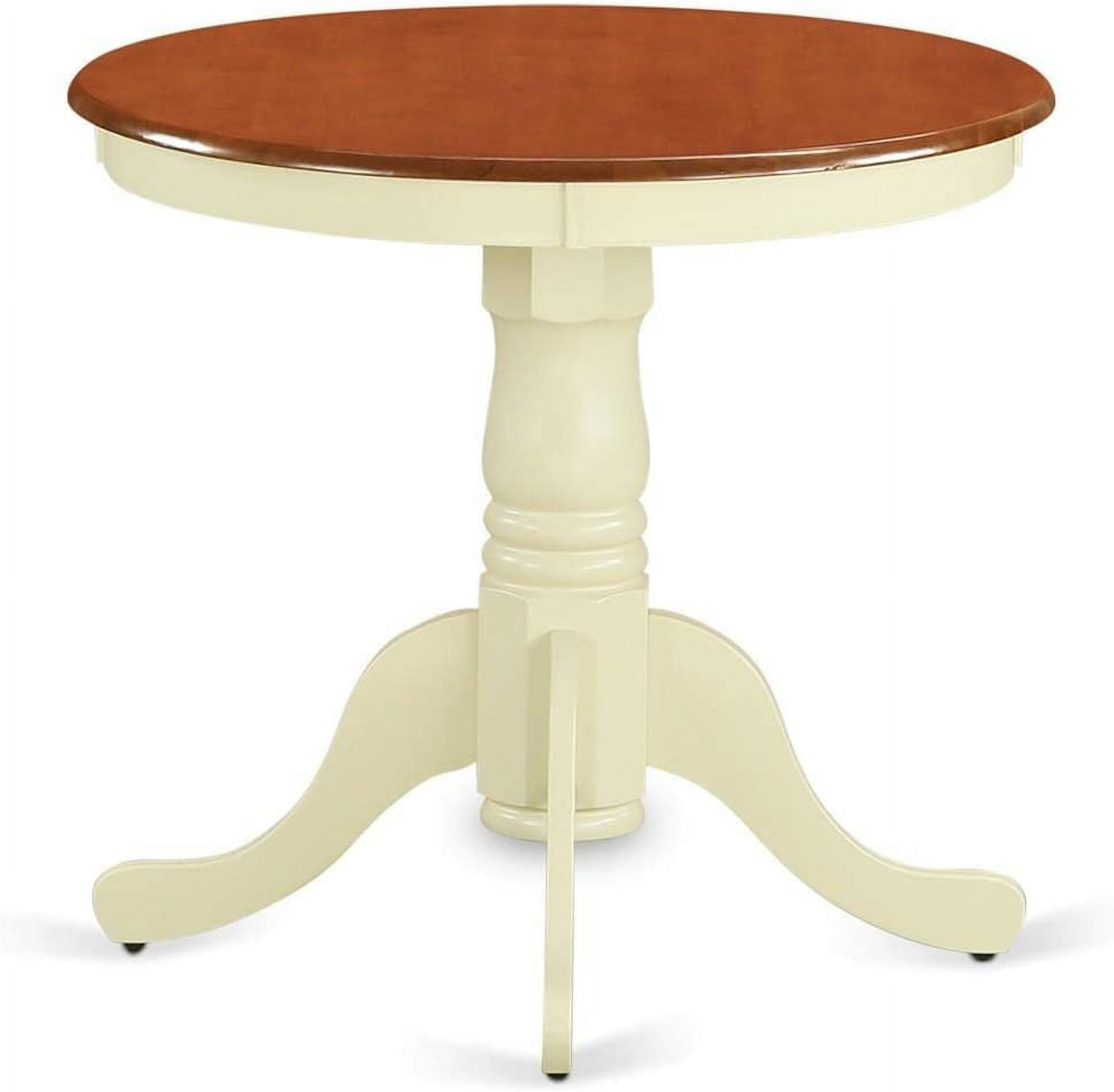 East West Furniture EMT-BMK-TP Eden Dining Table - a Round Wooden Table ...