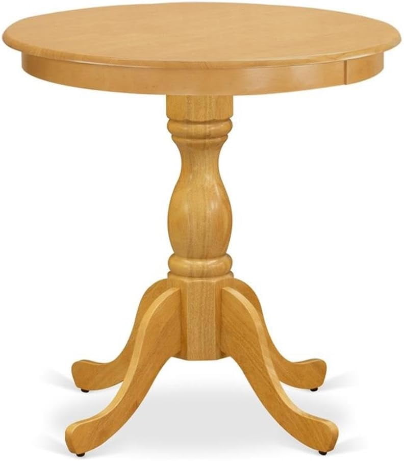 East West Furniture EST-OAK-TP Eden Kitchen Dining Table - a Round ...