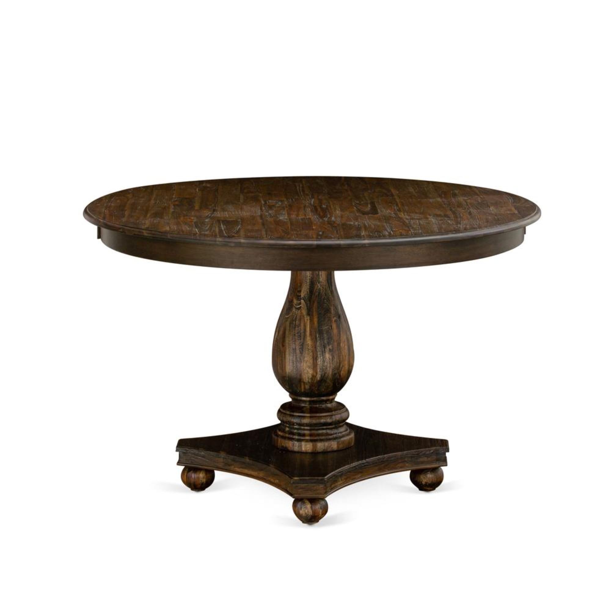 East West Furniture Ferris Kitchen Dining Table, Distressed Jacobean ...