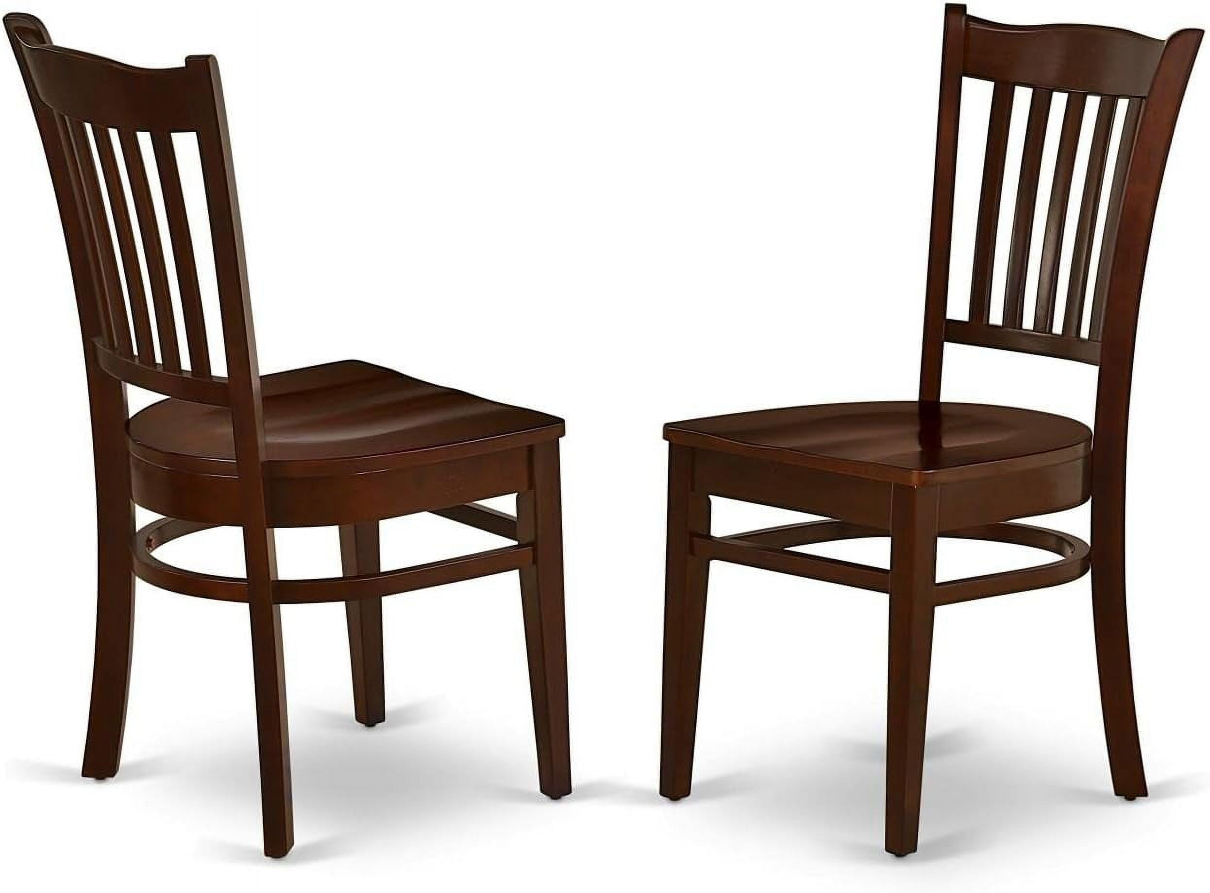 East West Furniture GRC-OAK-W Groton Kitchen Dining Chairs - Slat Back ...