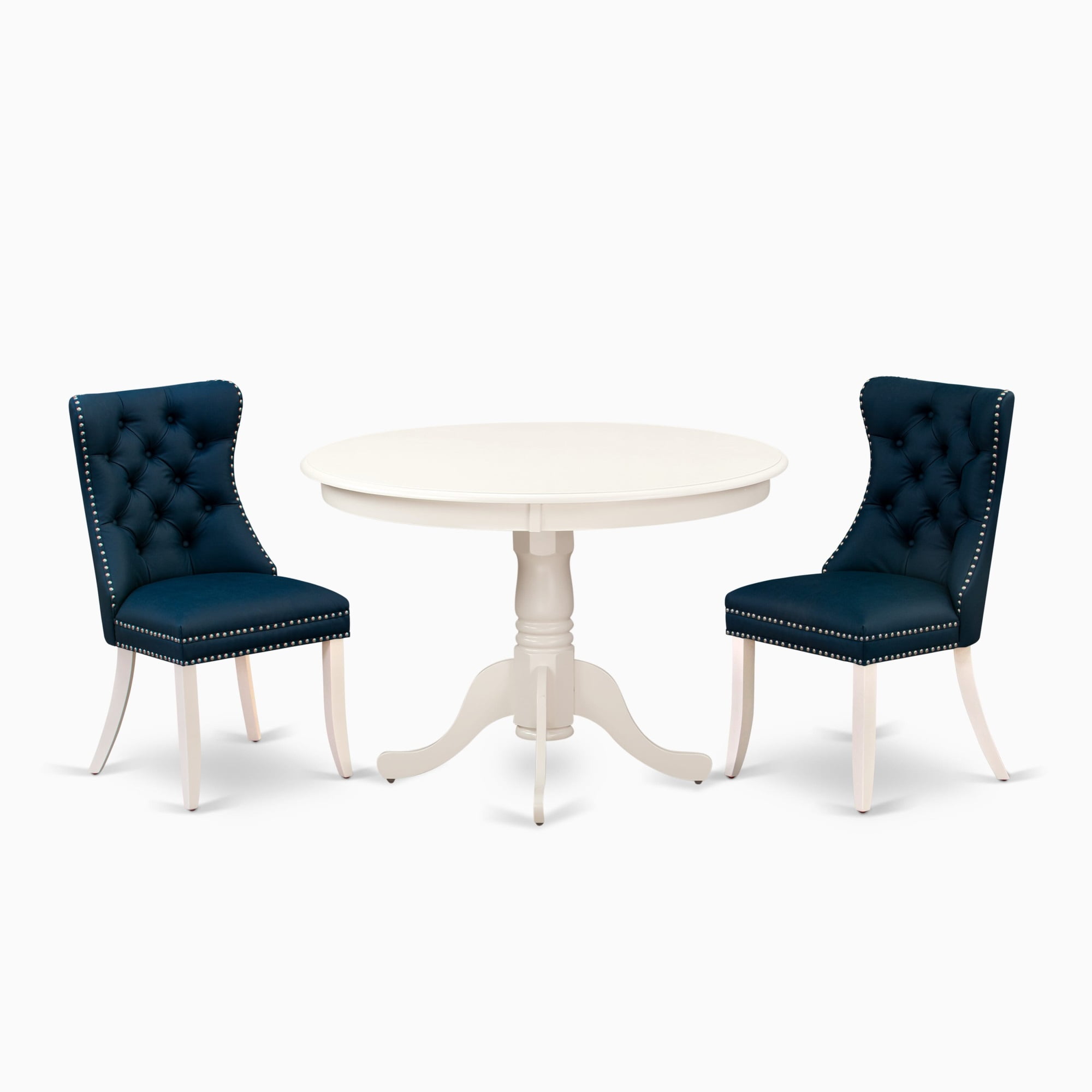 East West Furniture HLDA3-LWH-29 3 Piece Dining Table Set Includes a ...