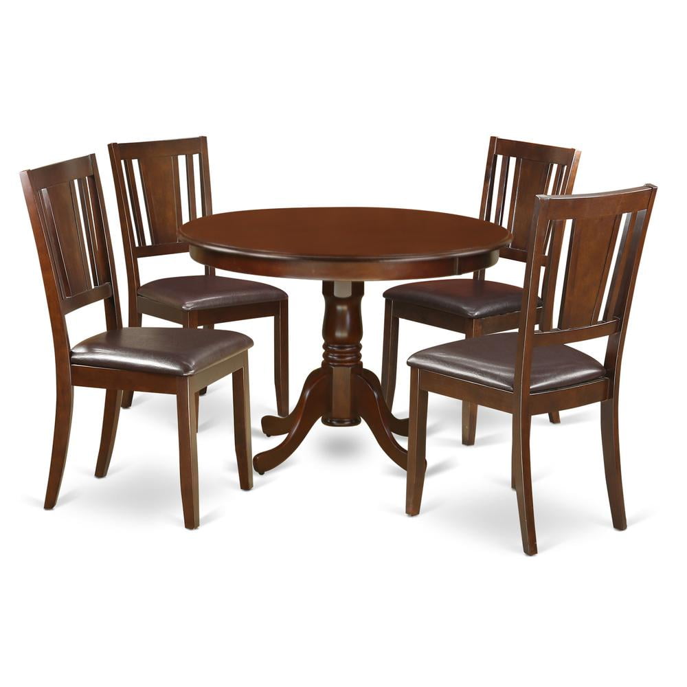 East West Furniture Hartland 5-Piece Indoor Dining Set, Wooden Kitchen ...