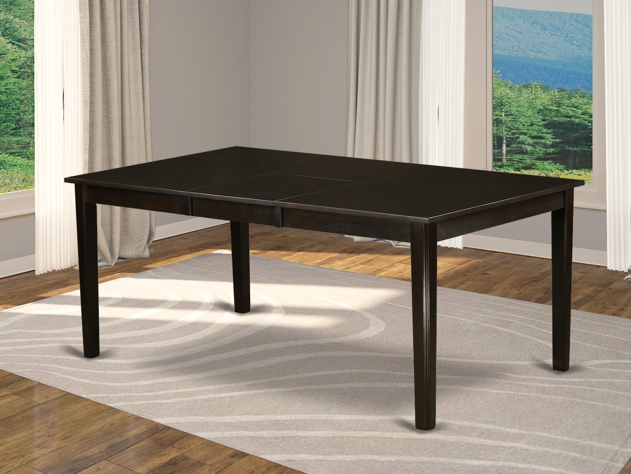 East West Furniture Henley Rectangular Wood Dining Table in Cappuccino - Walmart.com