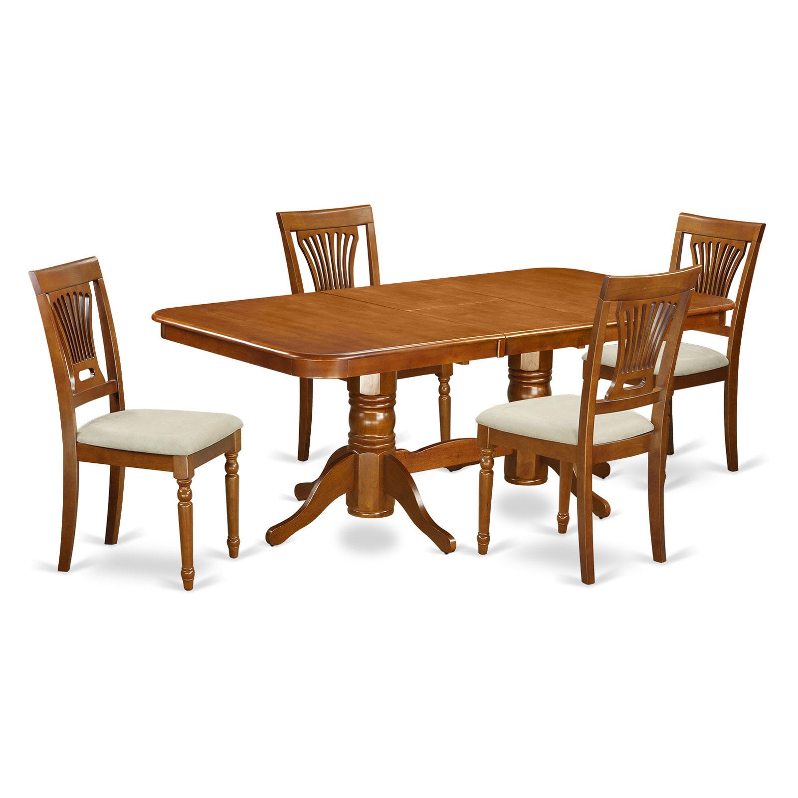 East West Furniture Kenley 5 Piece Dining Table Set with Plainview ...
