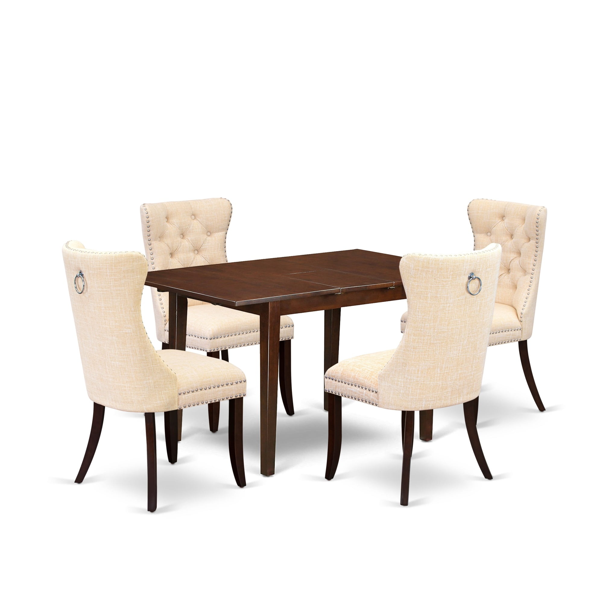 East West Furniture PSDA5-MAH-32 5 Piece Dinette Set Includes a ...