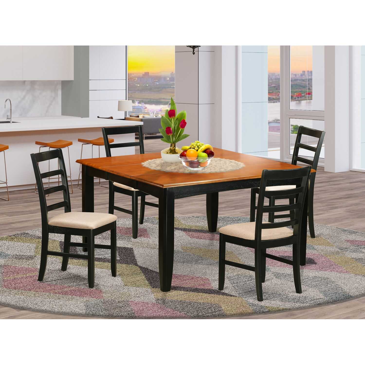 East West Furniture Kitchen Table Set Includes a Dining Table with ...