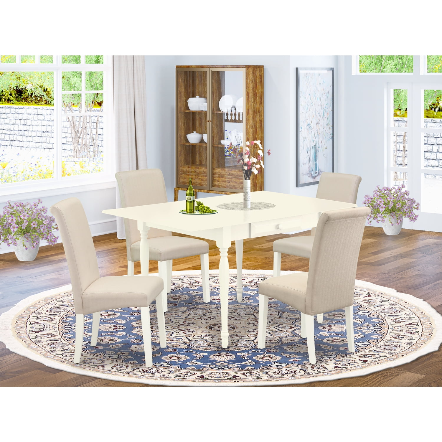 Cream Dining Room Table